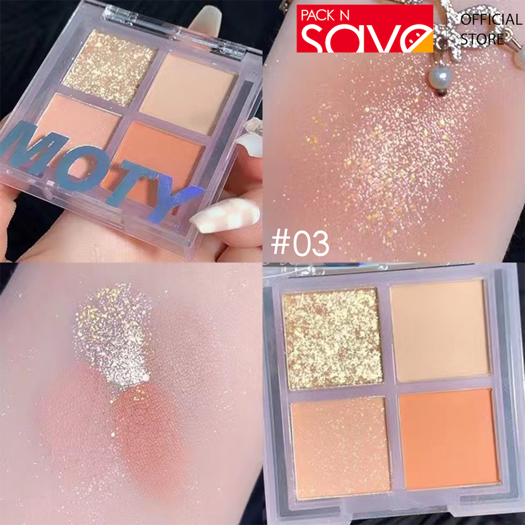 Four-color Matte Shimmer mini eyeshadow palette/long-lasting ...