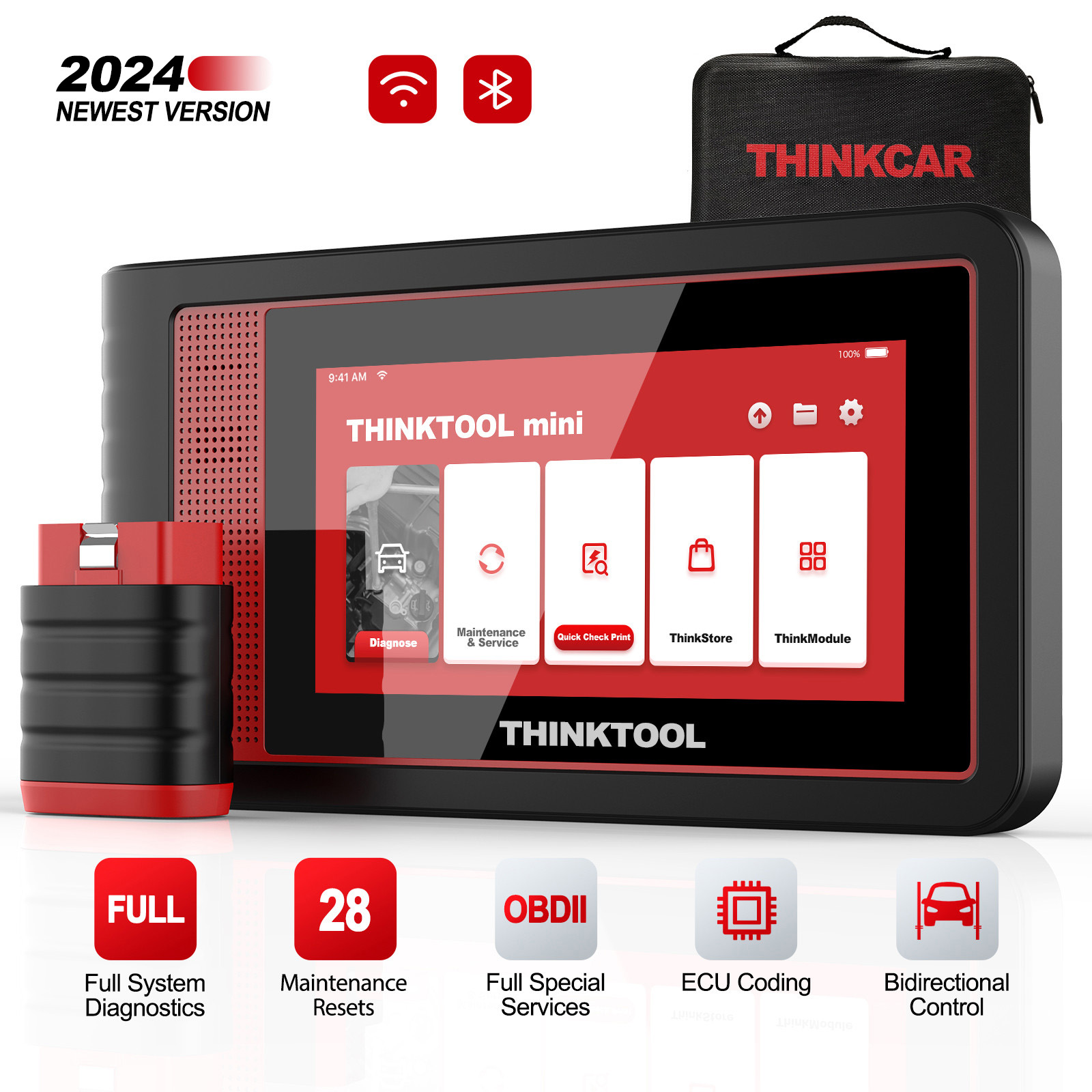 THINKCAR Thinktool Mini OBD2 Scanner Check Engine with Active Test ECU ...