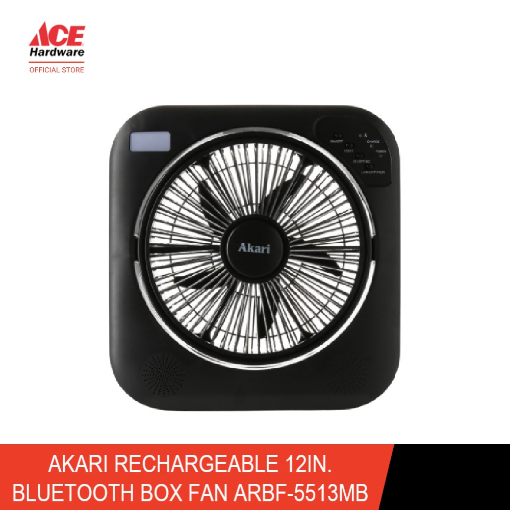 Akari Rechargeable 12in. Bluetooth Box Fan ARBF-5513MB | Lazada PH