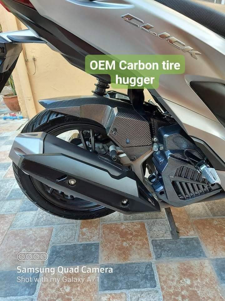 OEM Carbon tire hugger for all Honda Click/Game Changer 150i & 125i V1 ...