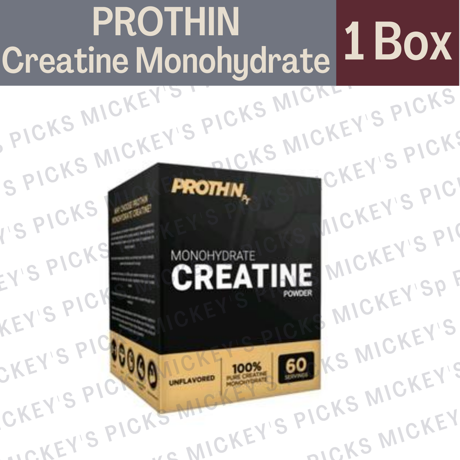 Prothin Creatine Monohydrate, 60 sachets per box (5g per sachet ...