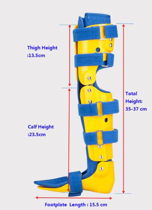 Children Lower Limb KAFO Leg Fracture Support Kids Knee Ankle Foot ...