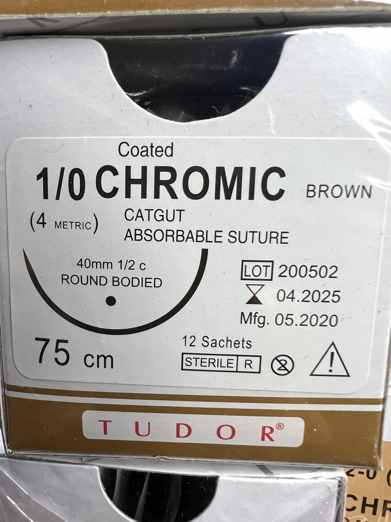 Chromic Catgut Absorbable Suture 0, 1, 2, 3, 4 Round and Cutting ...