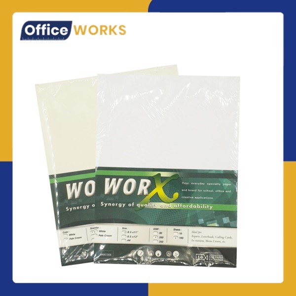 Worx Short 200gsm White 10's Specialty Paper and Board Short / A4/ Long ...