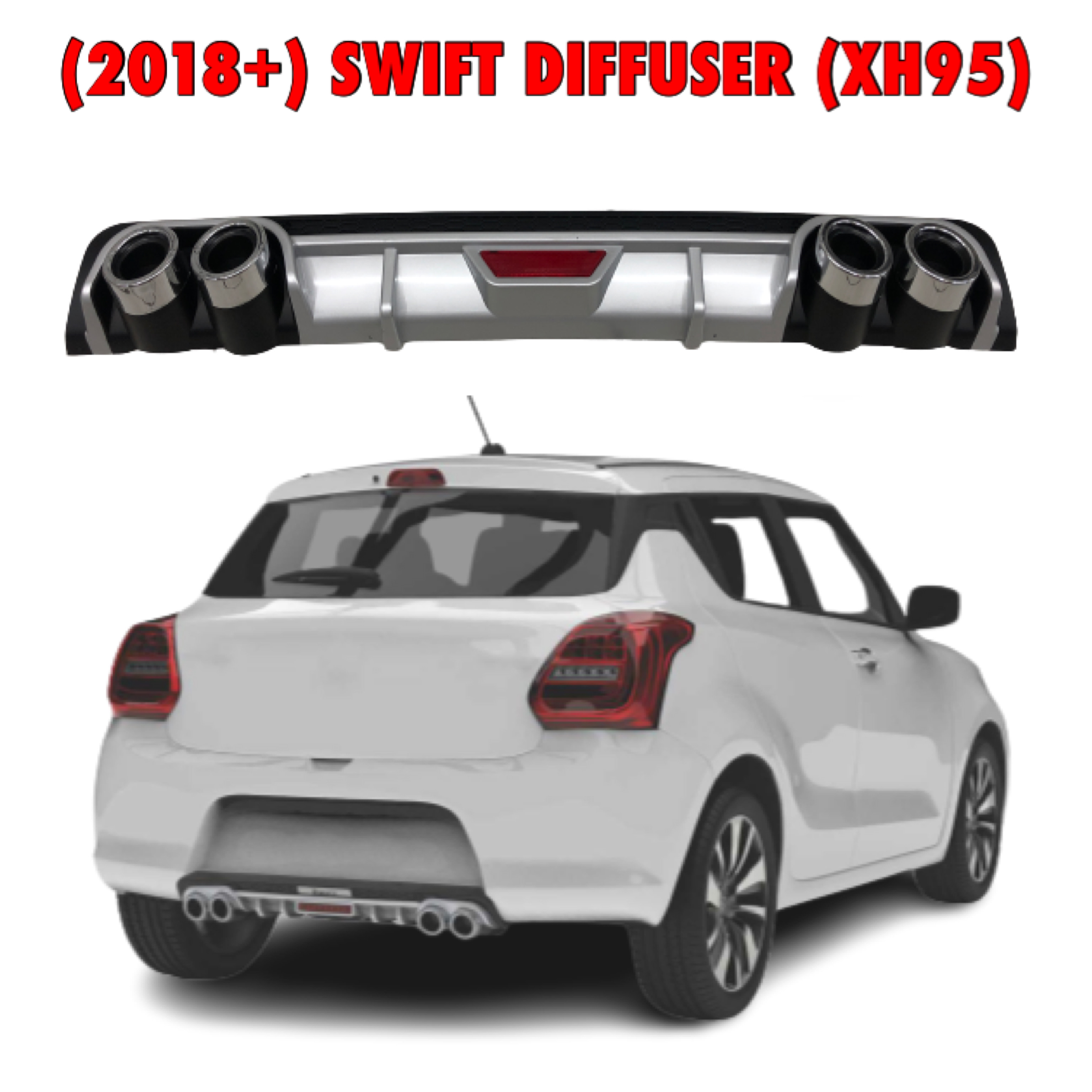 CPO.PH 2018 2019 2020 2021 2022 2023 Suzuki Swift Car Rear Bumper Diffusers Lip Spoiler Body ...