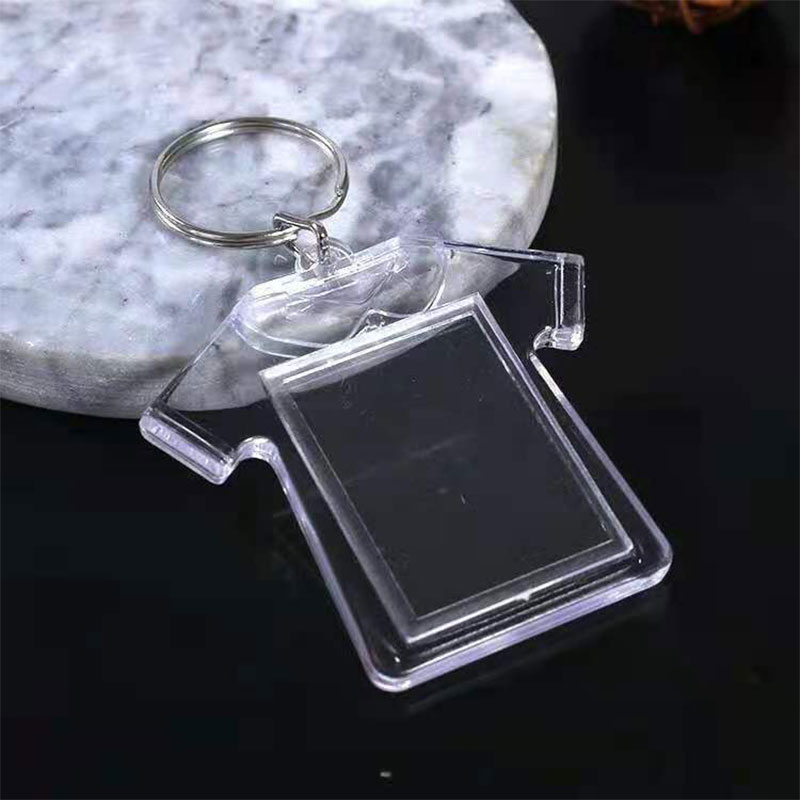 Transparent Acrylic Keychain Photo Frame Keychain DIY Photo Insert ...