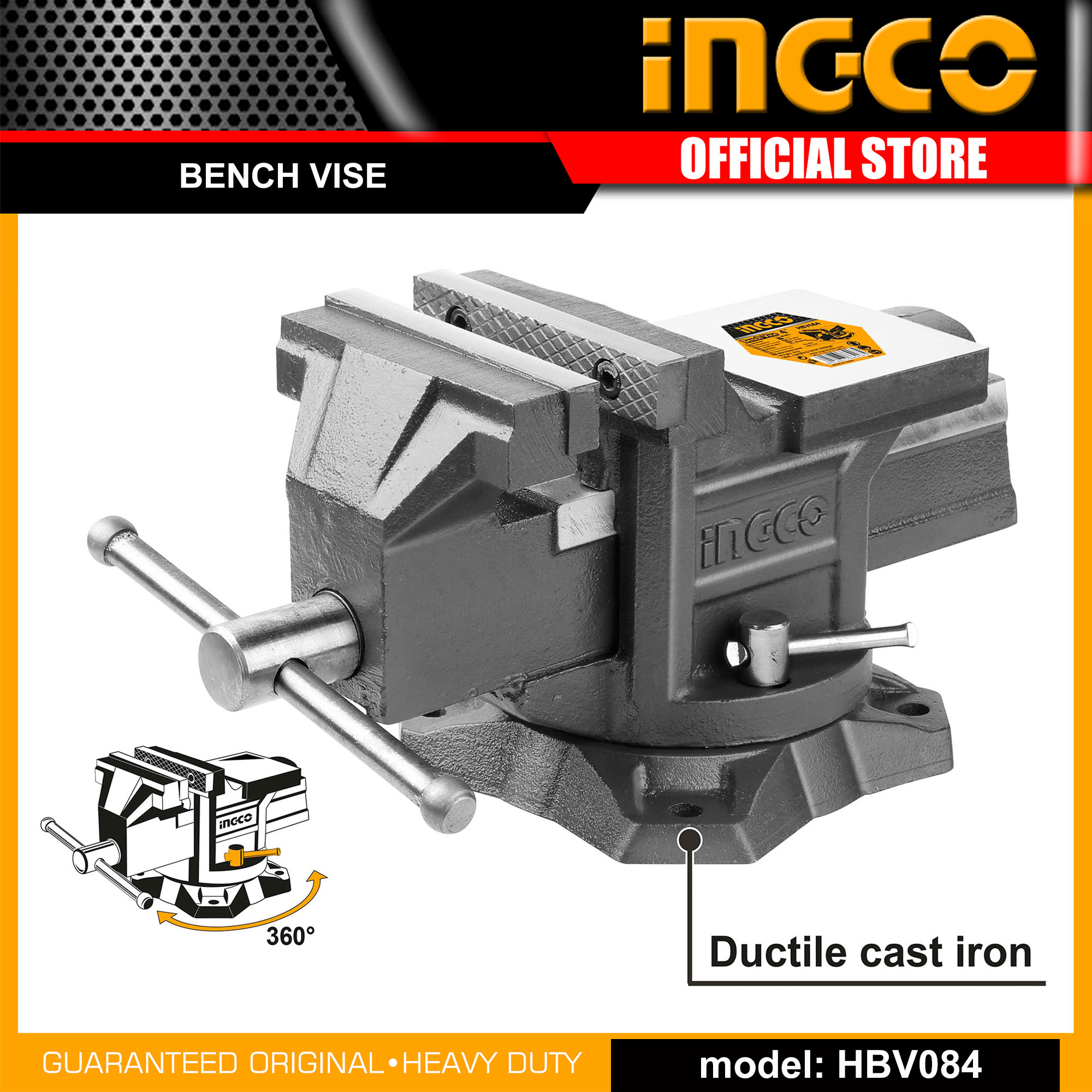 Ingco HBV084 4" Bench Vise with Anvil IHT | Lazada PH