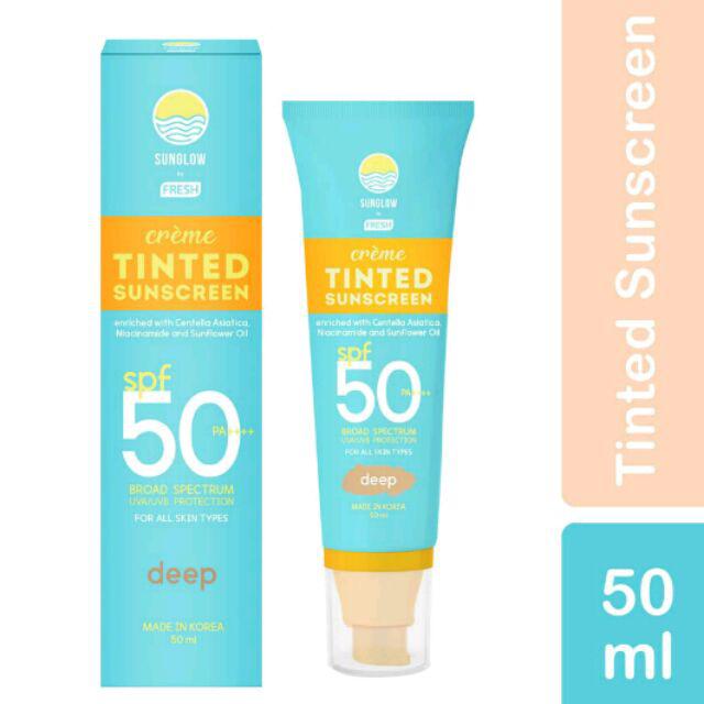 for face spf 50 whitening Sunglow by Fresh Skinlab Tinted Sunscreen ...