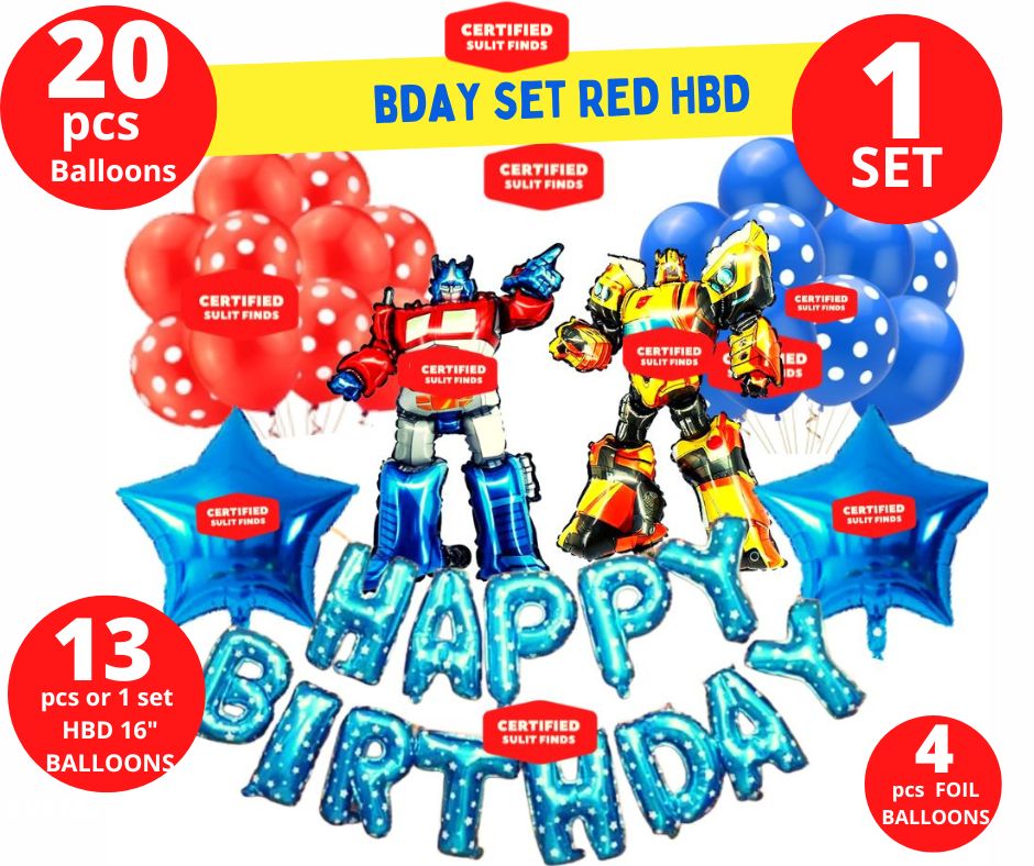 Transformers Birthday Theme Transformers Optimus' Bumble Bee' Balloons ...