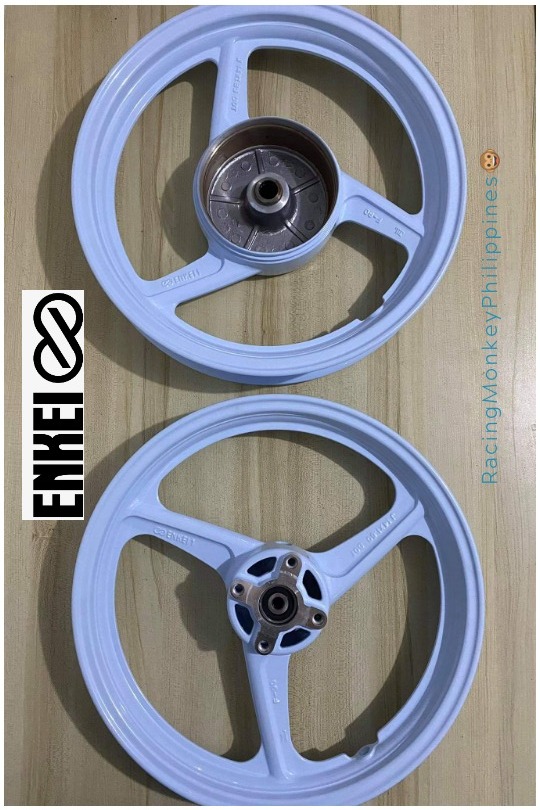 Original ENKEI MAGS 1.60X14 (Front) 1.85X14 (Rear) WHITE (Mio Sporty ...