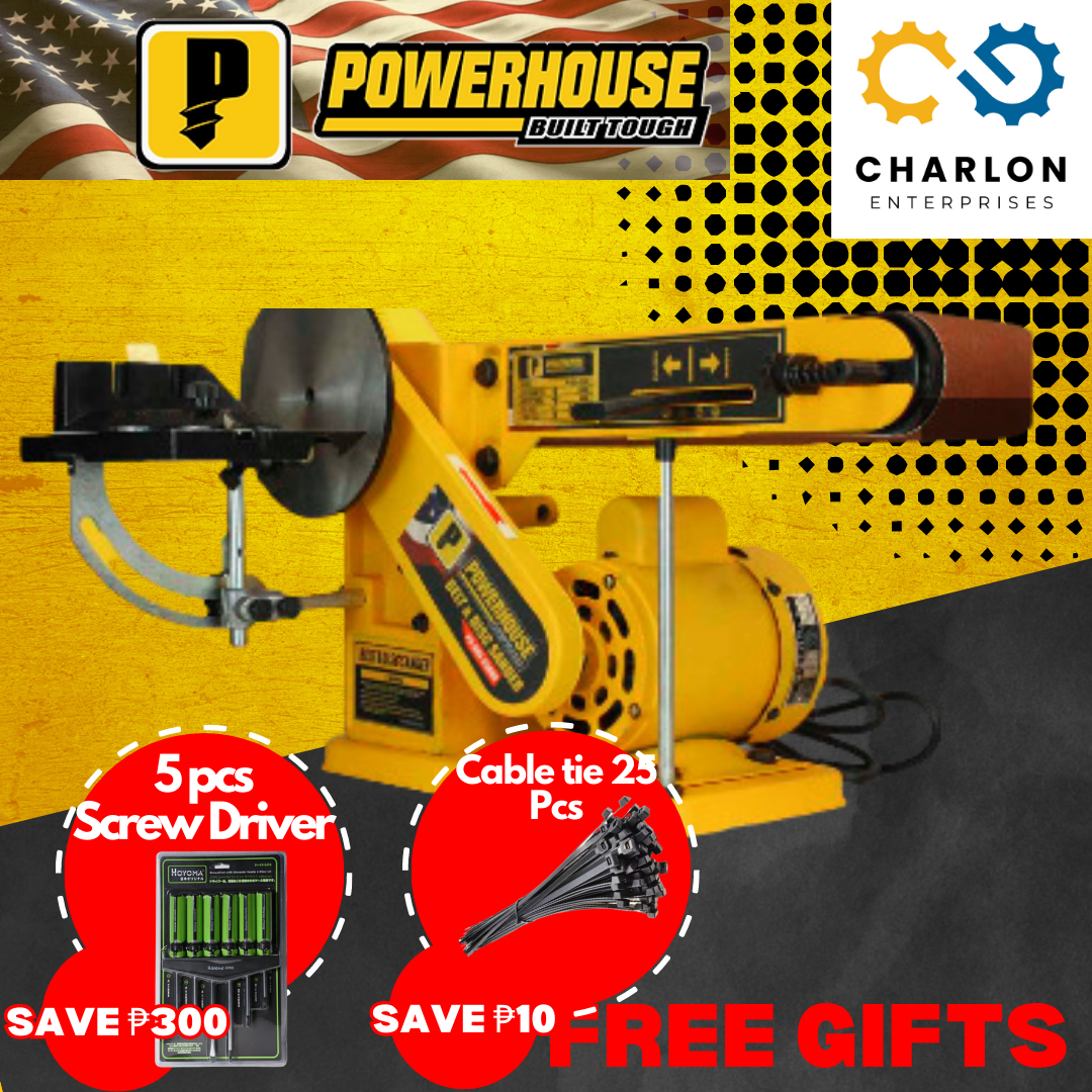 POWERHOUSE USA Belt Disc Sander 6" 450W PH-BDS-450HD with Freebies ...
