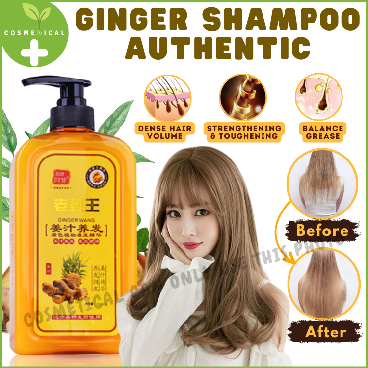 Ginger Shampoo 100% Original For Hair Loss Herbal Ginger Extract ...