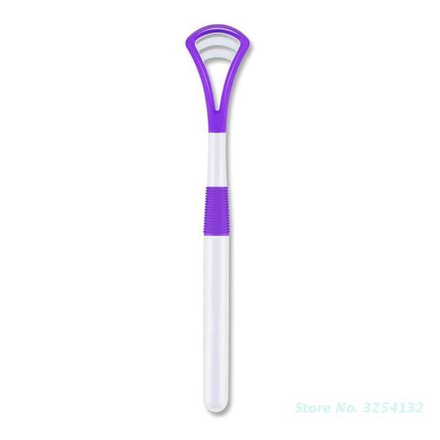 Silicone Tongue Scraper 3 Layer Oral Hygiene Cleaner Brush Fresh Breath ...