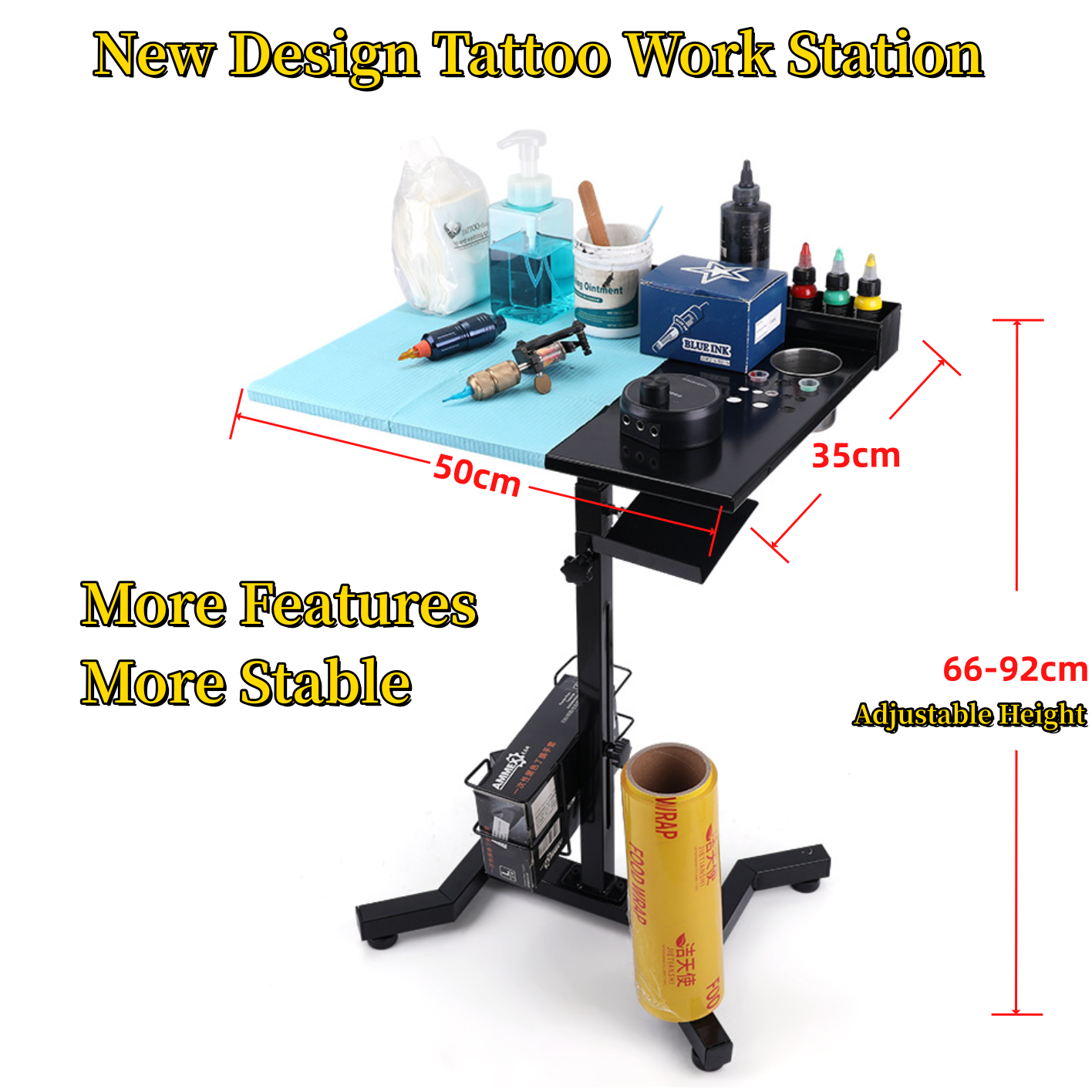 Tattoo Work Station Tattoo Table Tattoo Display Table Furniture Arm ...