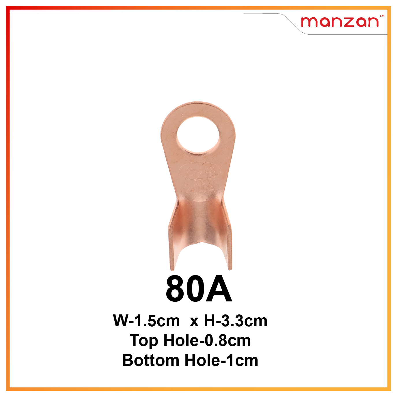 Copper Connector Terminal Lugs OT-80A / 100A / 150A / 200A / 250A ...