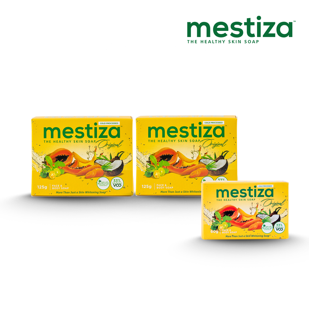 Mestiza Face & Body Soap Original 2x 125g with Free 1 Mestiza Original ...