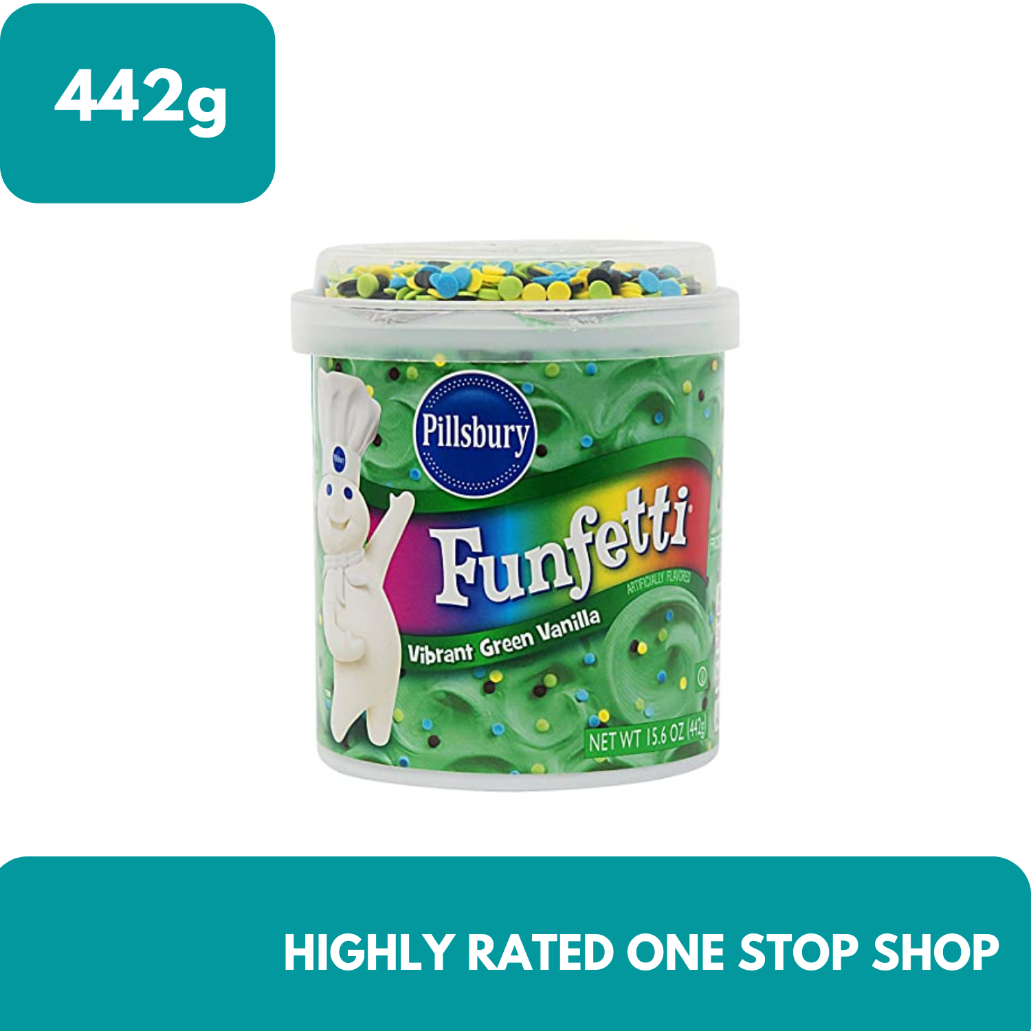 Pillsburry Funfetti Vibrant Green Vanilla Frosting 442g | Lazada PH