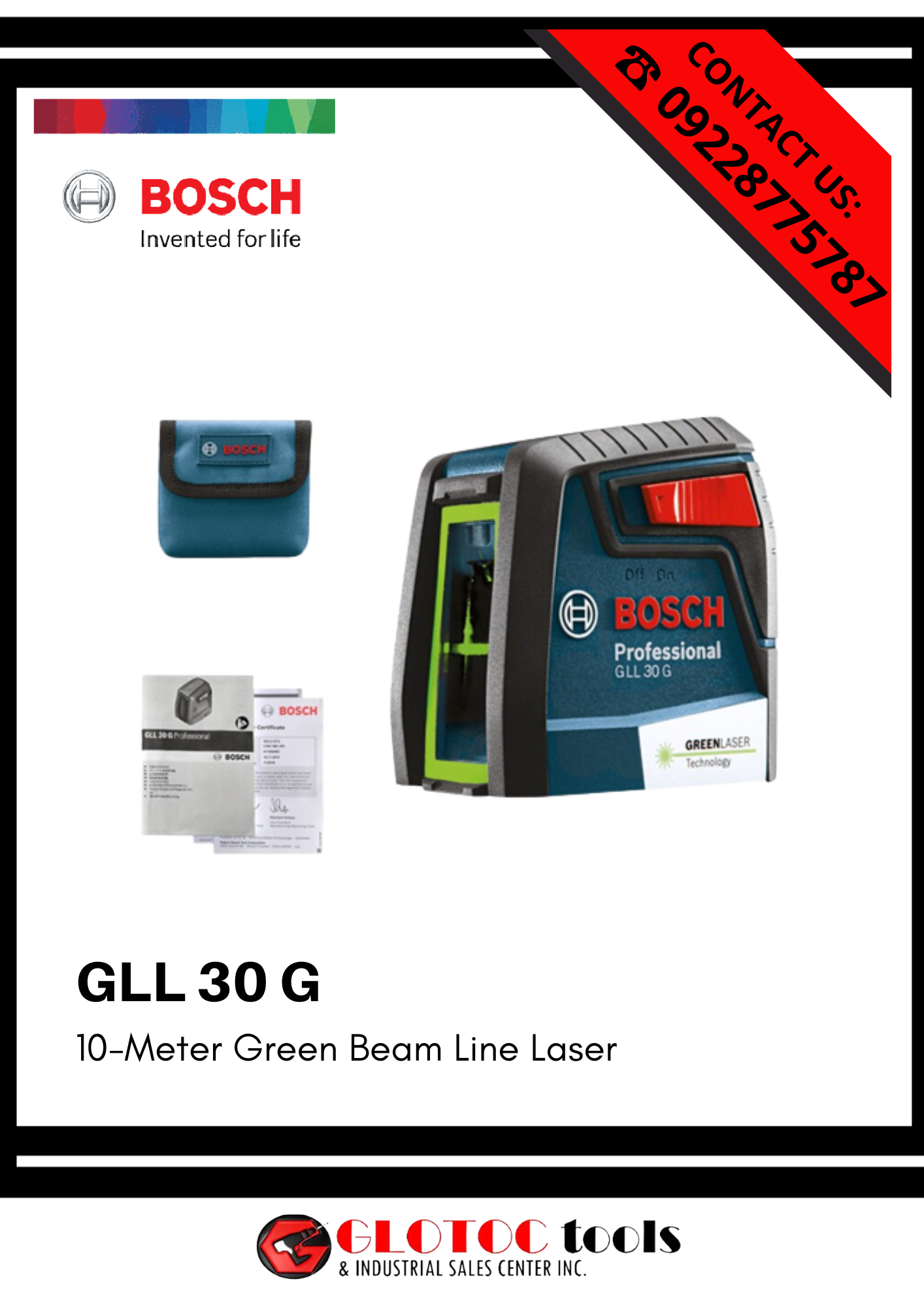 BOSCH 10-Meter Green Beam Line Laser GLL 30 G | Lazada PH