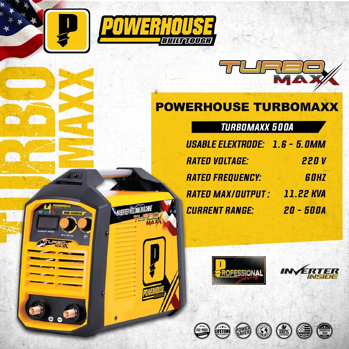 POWERHOUSE USA Inverter Type Portable Welding Machine TURBOMAXX SERIES ...