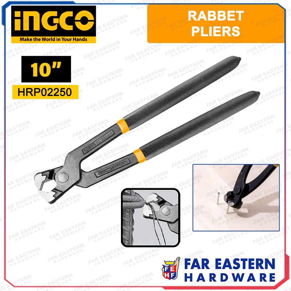INGCO Rabbet Pliers Rabbit Rebar Tying Cutting Tool 10" HRP02250 INHT ...