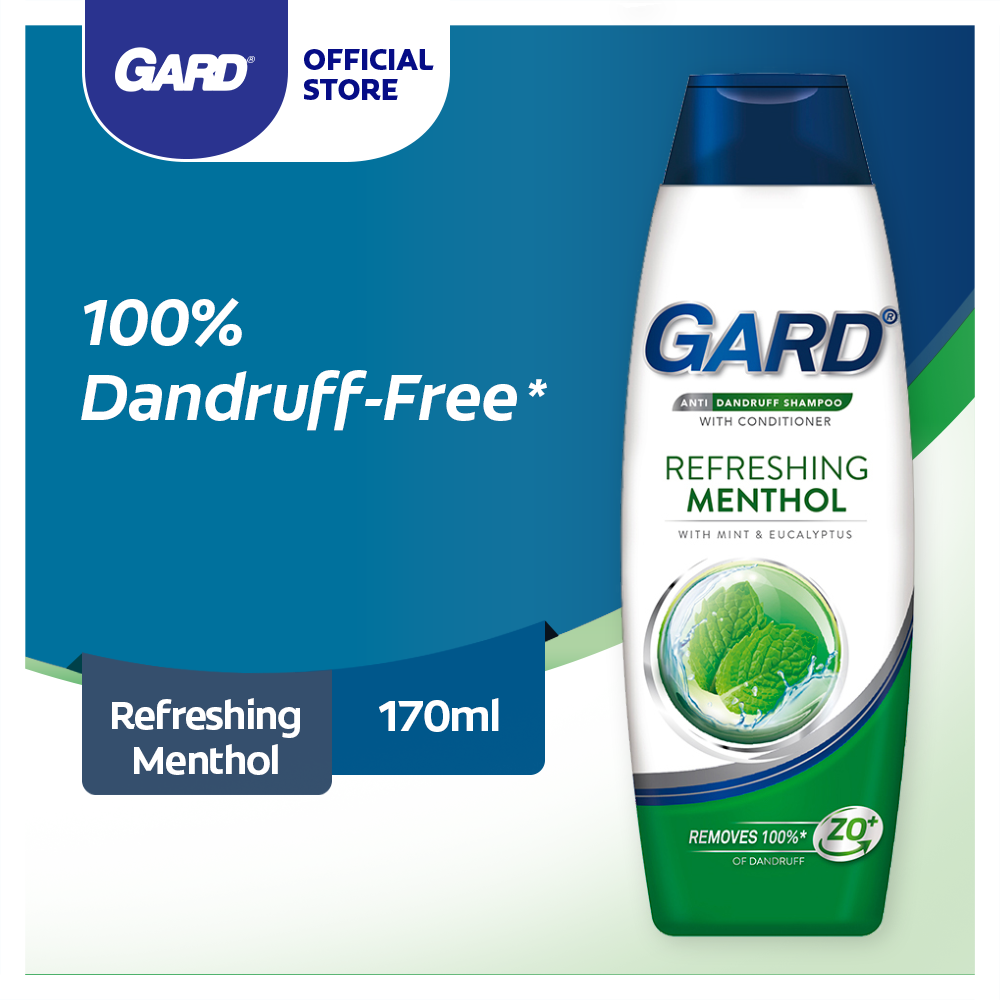 Gard Anti-Dandruff Refreshing Menthol Shampoo - with Mint & Eucalyptus ...