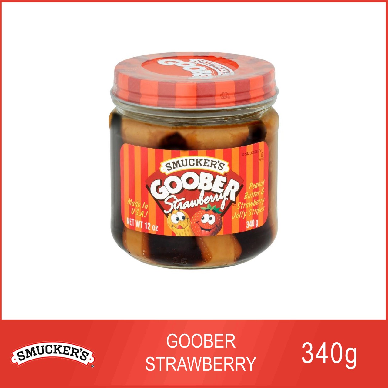 Smucker's Goober Strawberry Stripes 340g (12oz) | Lazada PH