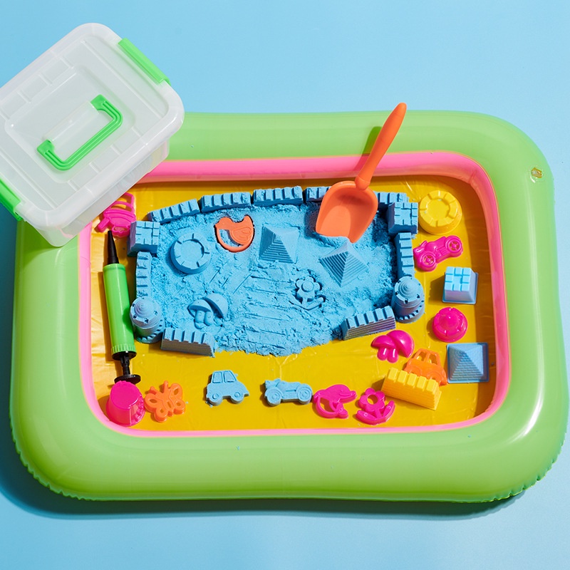 TWINKLEPH 1KG Kinetic Sand Playset with 22PCS Mold and Playpad Kids Toy ...