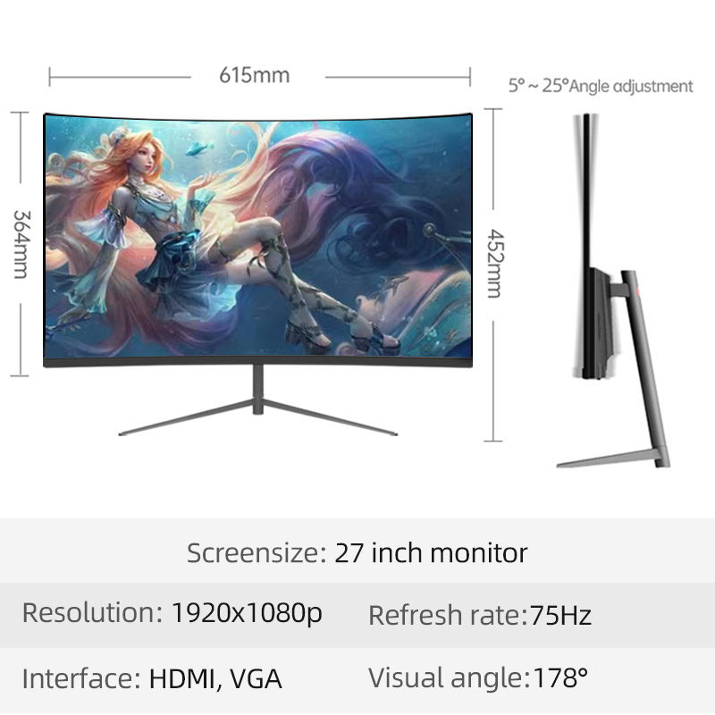 EONE Monitor 22 Inch PC Monitor Computer HD LED Monitor Laptop Office ...