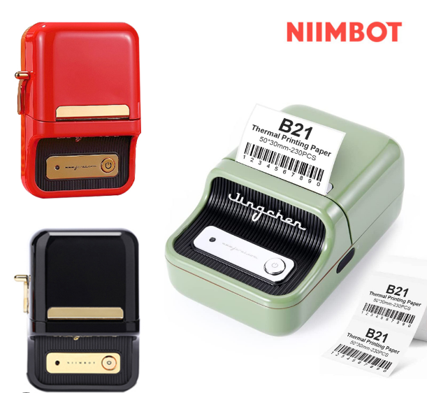 Niimbot B21 Label Printer Portable Thermal Wireless Bluetooth Printer ...