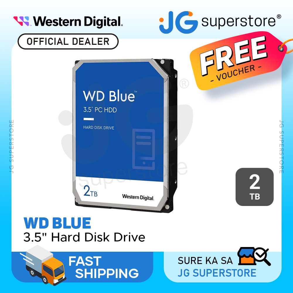 Western Digital WD Blue 2TB 3.5" Internal HDD Hard Disk Drive SATA 6.0 Gb/s with 7200RPM Disk ...