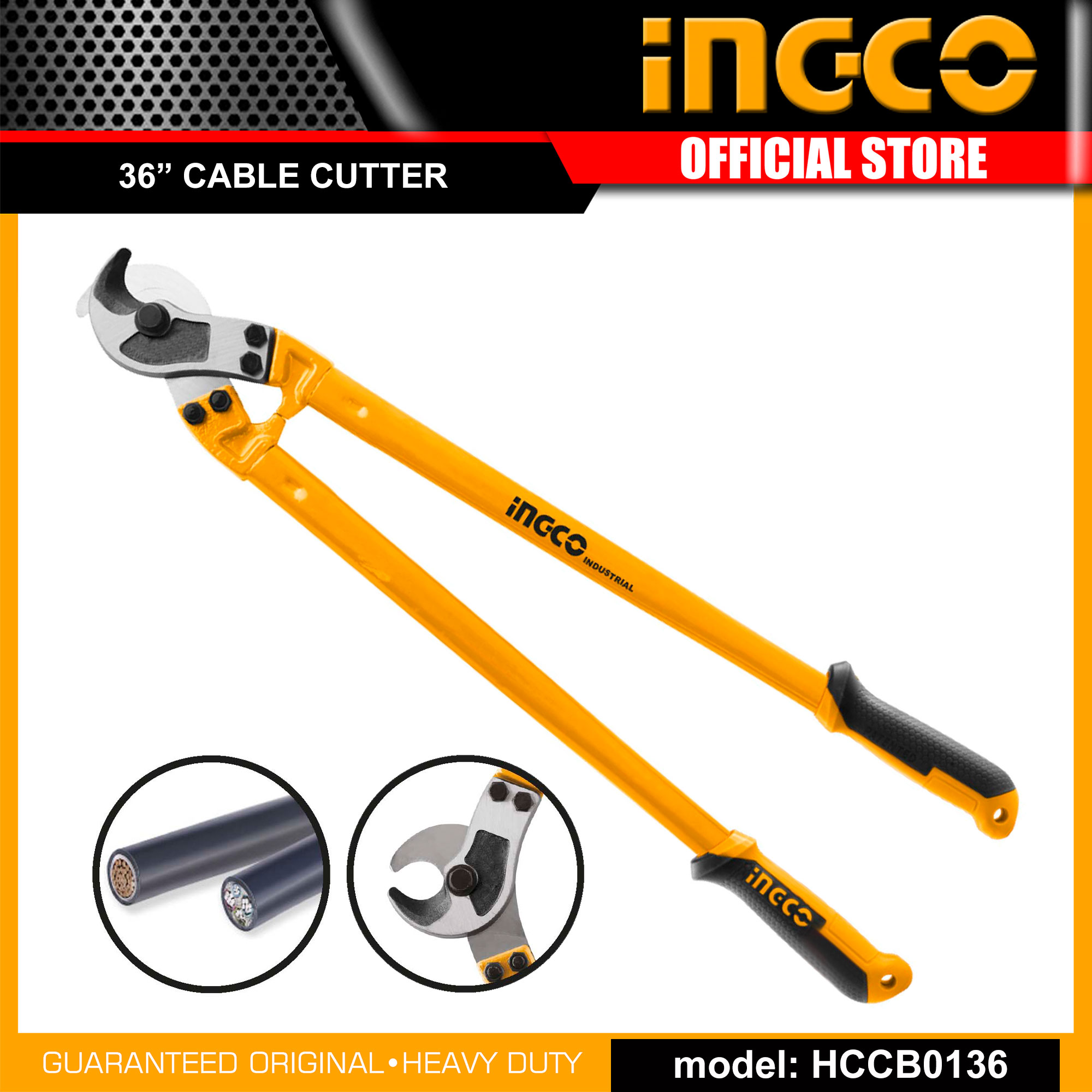 INGCO Cable Cutter 36" for Cutting Copper & Aluminum Cable HCCB0136 IHT ...