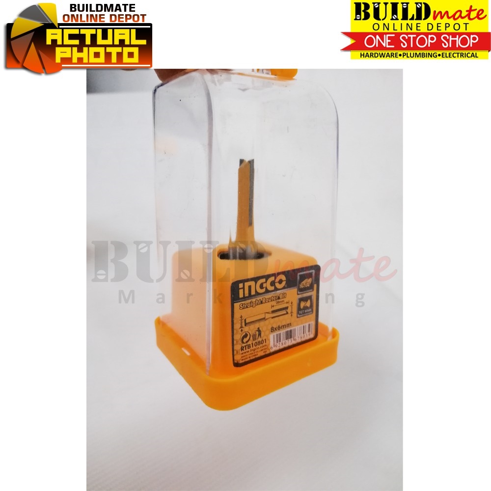 INGCO Router Bit Straight / 90°V-groove Tungsten Carbide Tip SOLD PER ...