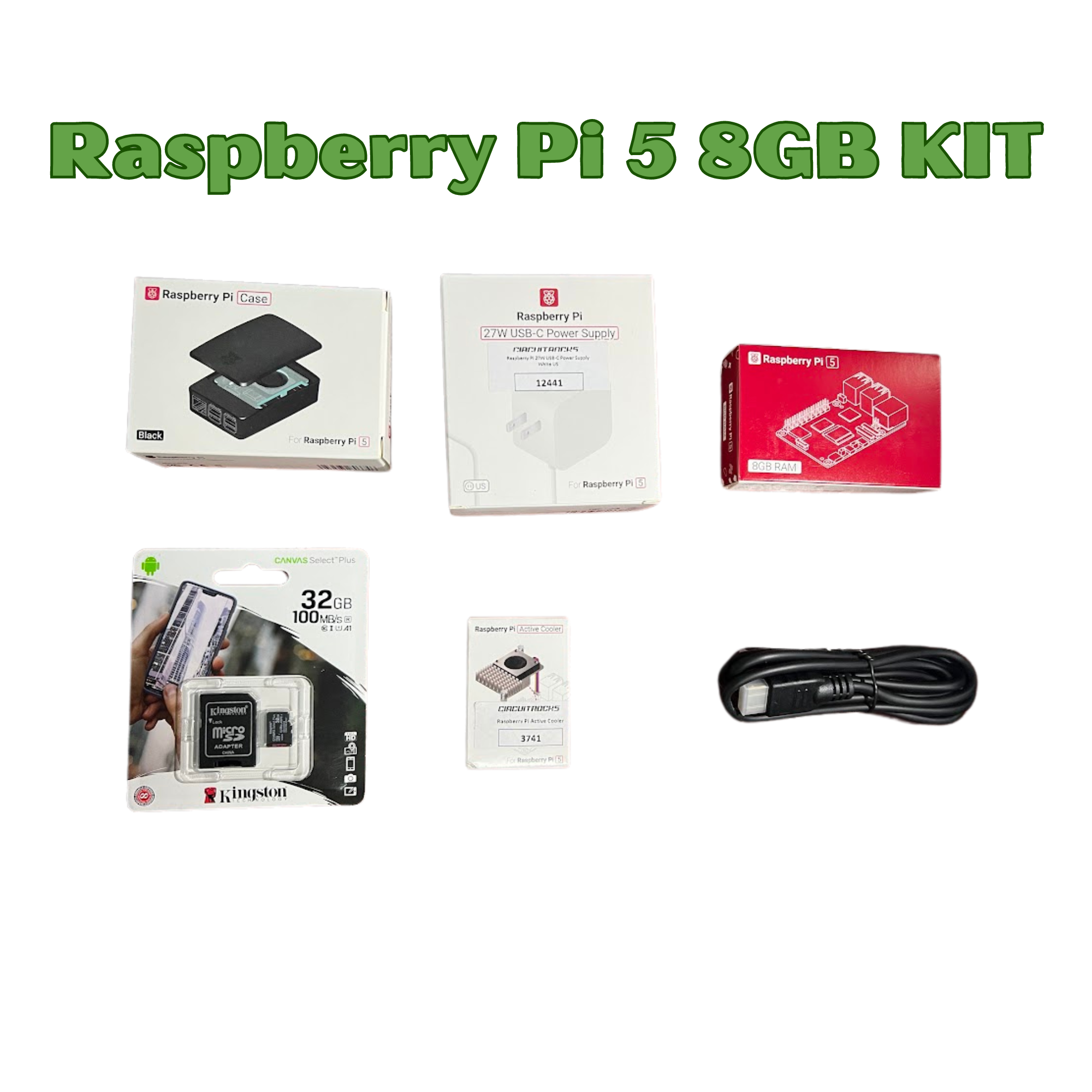 Raspberry Pi 5 Kit - 8GB/4GB Bundle with Plastic Casing RPI USB C Power ...