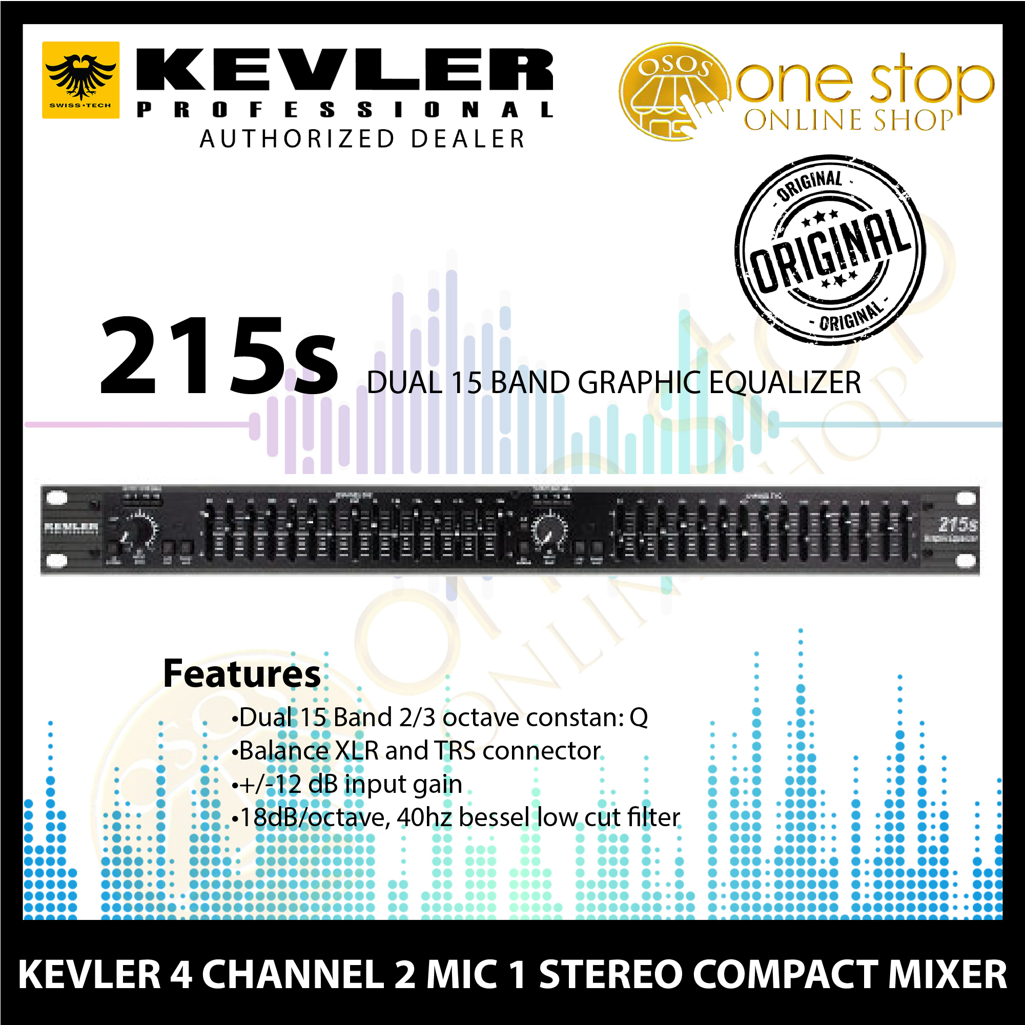 Kevler Professional 215s Dual 15 Band Graphic Equalizer •OSOS• | Lazada PH