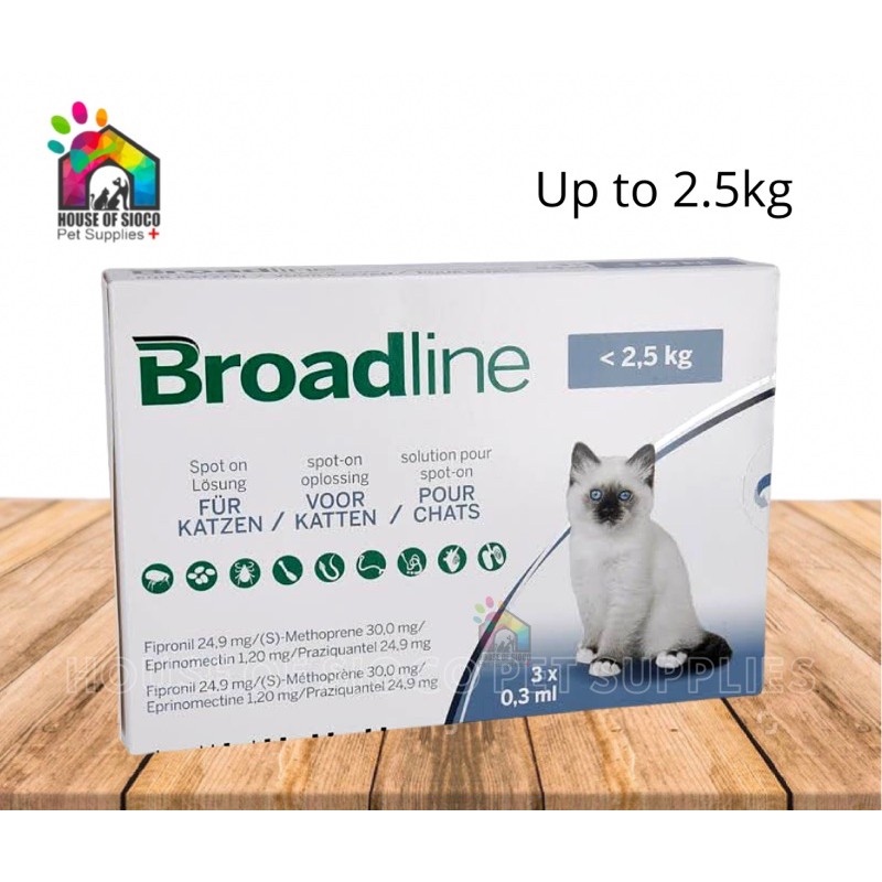 Hot sale Broadline Spot-on for Cats 2.5kg (3 x 0.3ml) | Lazada PH