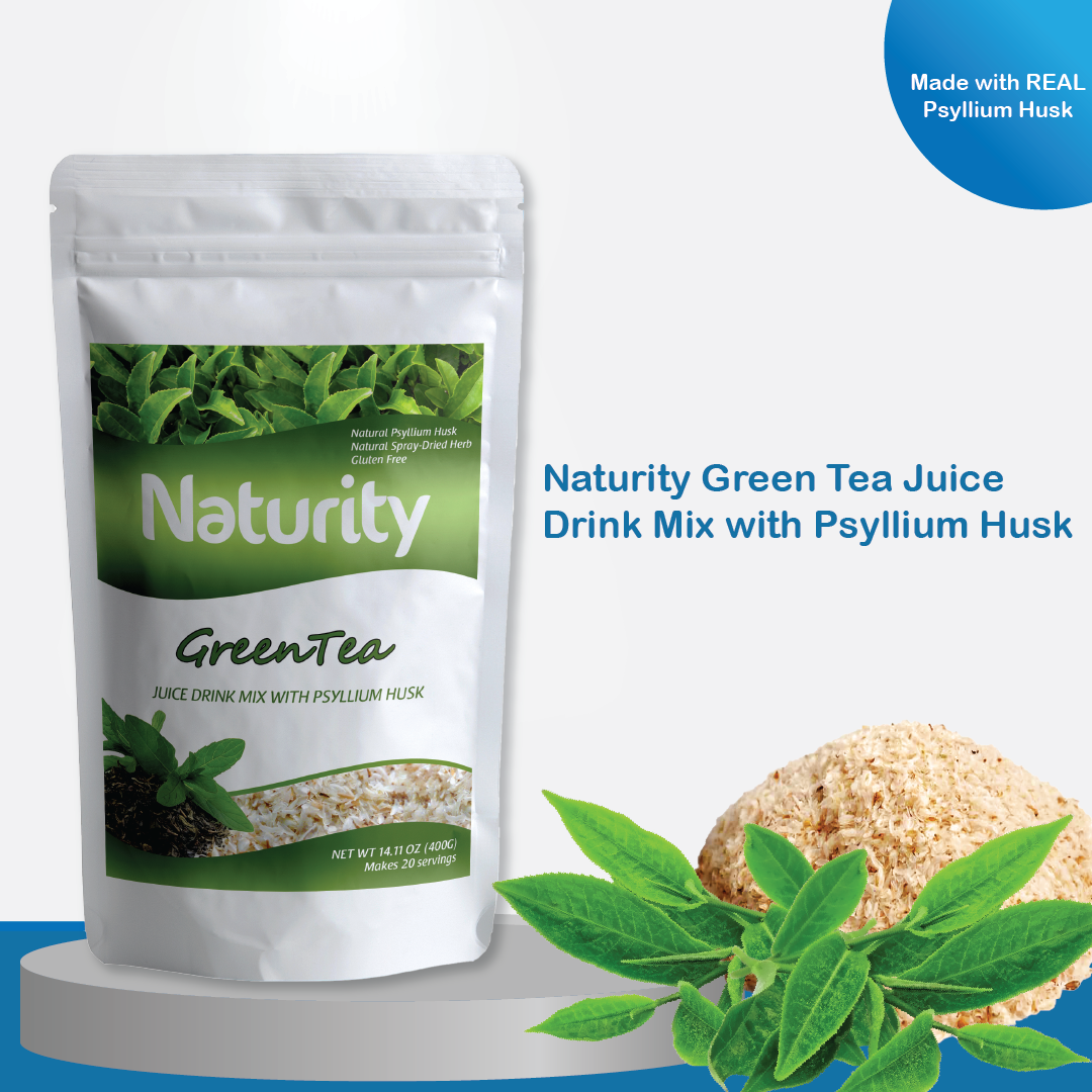 Naturity Green Tea Juice Drink Mix with Psyllium Husk | Lazada PH