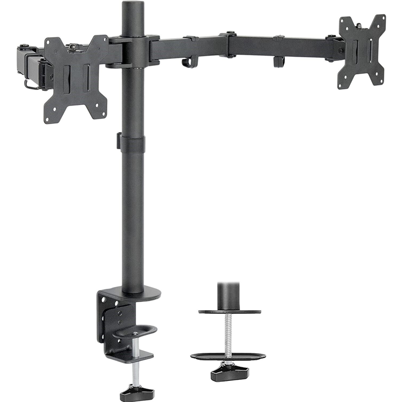 Inplay Dual Arm Monitor Stand Monitor Mount Fully Adjustable With C Clamp Stand For 14-27 ...