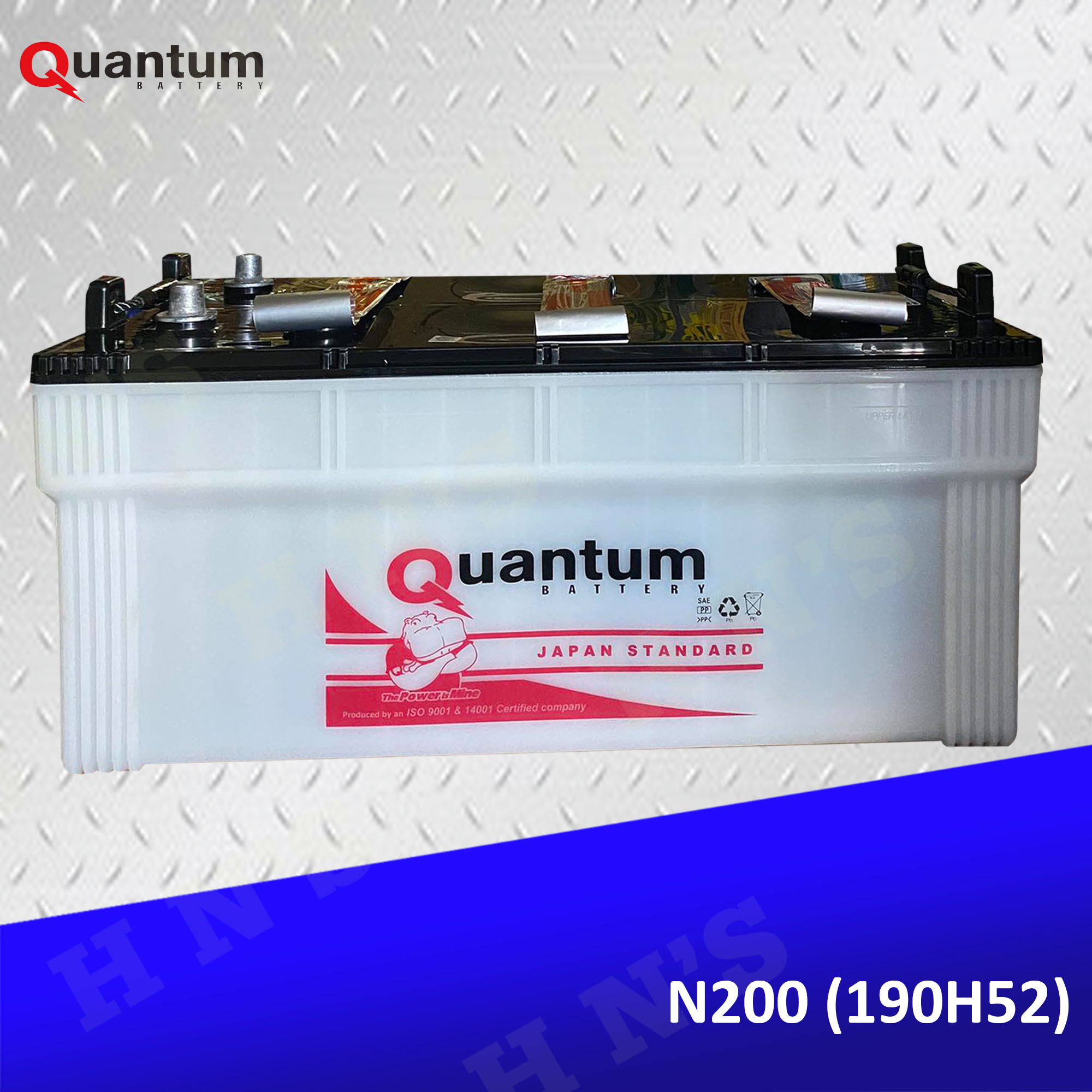 Quantum Battery N200 8D ( 190H52 ) 29 Plates Low Maintenance Automotive ...