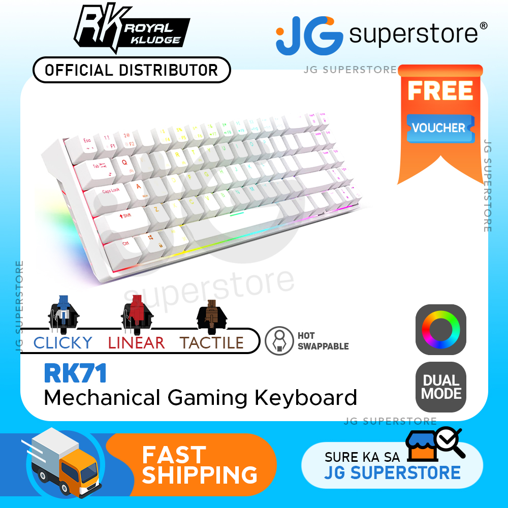 Royal Kludge RK RK71 RGB 71 Keys Dual-Mode 70% Mechanical Gaming ...