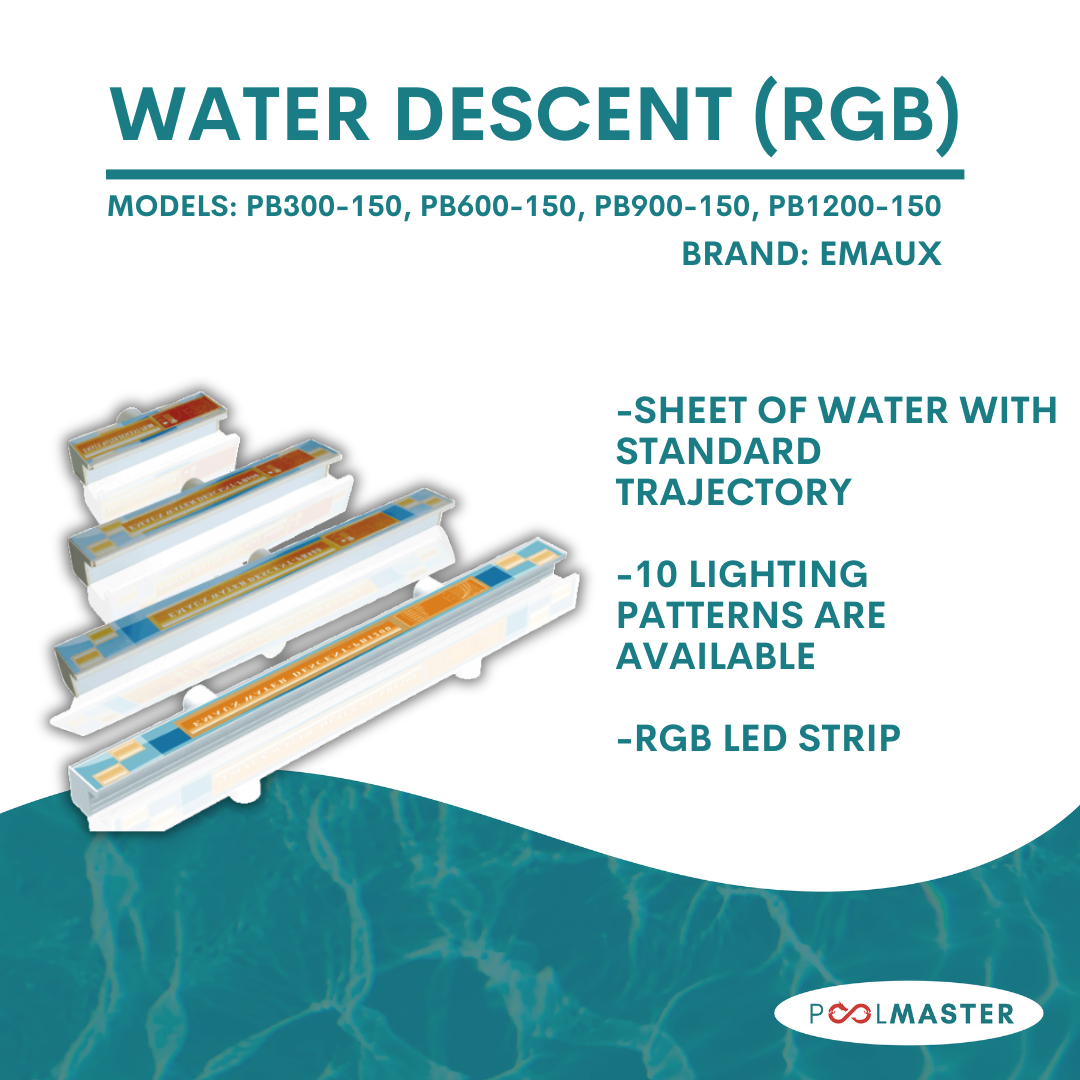 Emaux RGB Water Descent PB600-150, 8w LED | Lazada PH