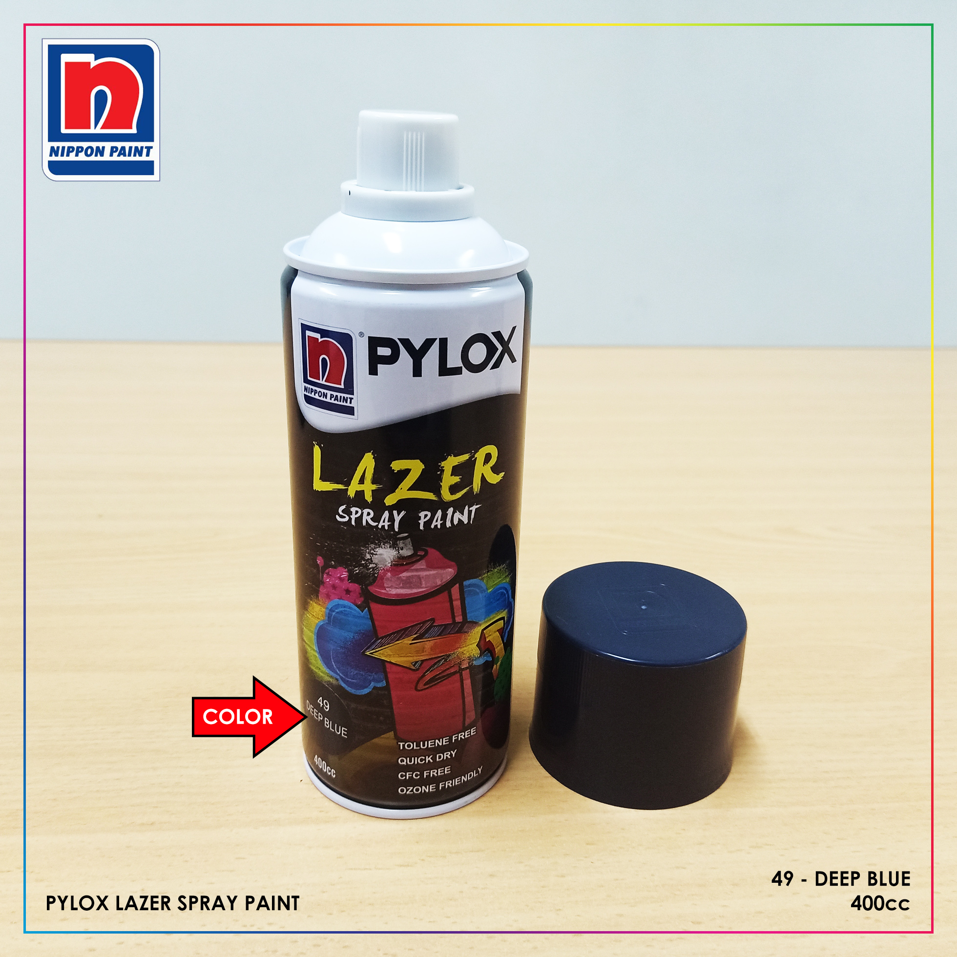Pylox Lazer Spray Paint Deep Blue PLZ049 400cc | Lazada PH