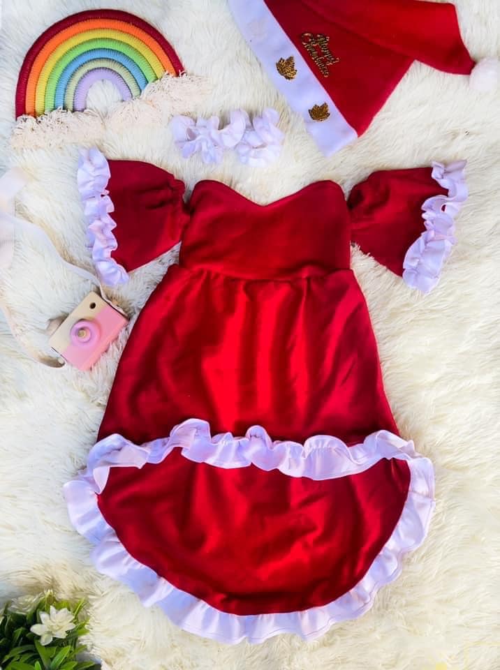 PAMASKO DRESS - Princess Santa Claus w/ headband Elf Princess -FIT TO 2 ...