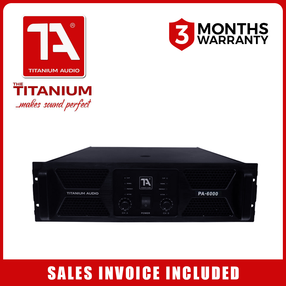 Professional Power Amplifier Titanium Audio PA6000 | Lazada PH