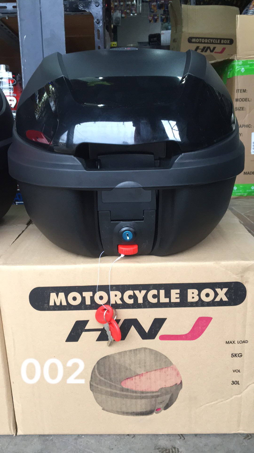 Motorcycle Compartment Box (HNJ 30L -002) Red/Blue/Black | Lazada PH