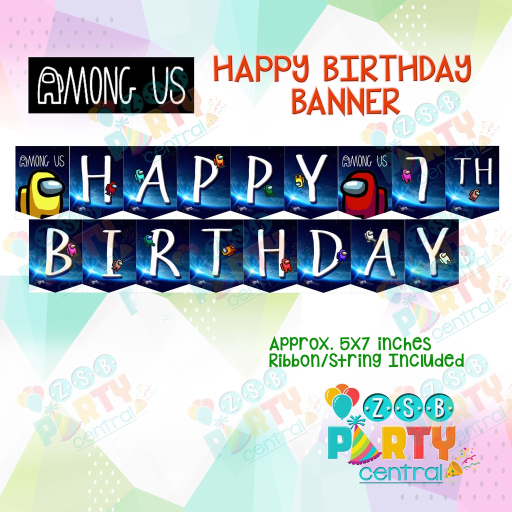 AMONG US BIRTHDAY BANNER | Lazada PH
