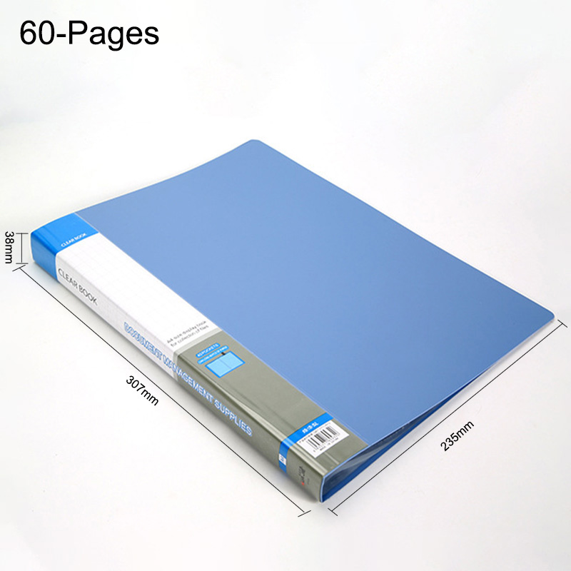 A4 Plastic Folder PP Score Paging Document Book Transparent Insert ...