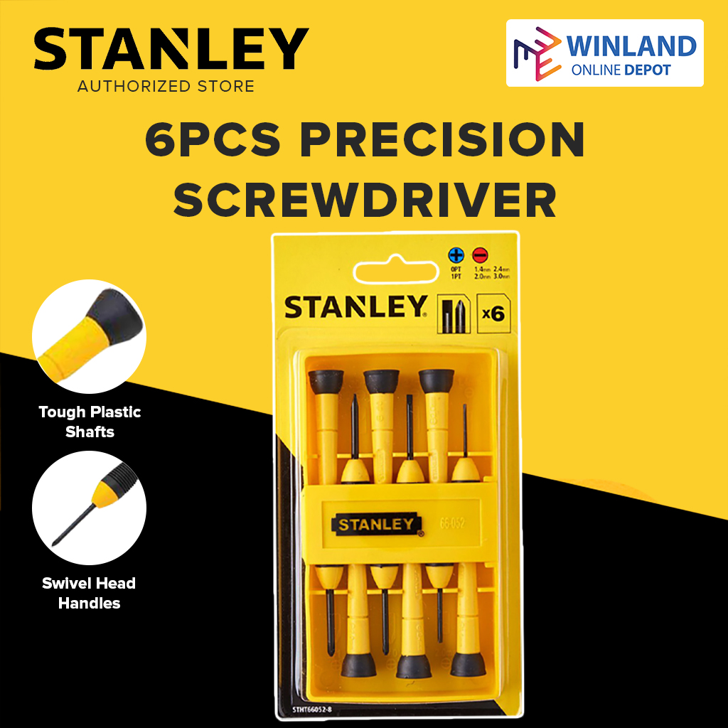 STANLEY by Winland 6pcs Precision Screwdriver BIMAT with Soft Cushion ...