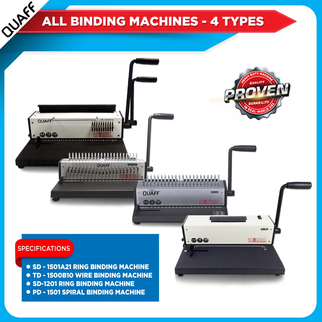 (PRINTING VIEW) Promo QUAFF Binding Machine A4 Ring Binding Machine ...