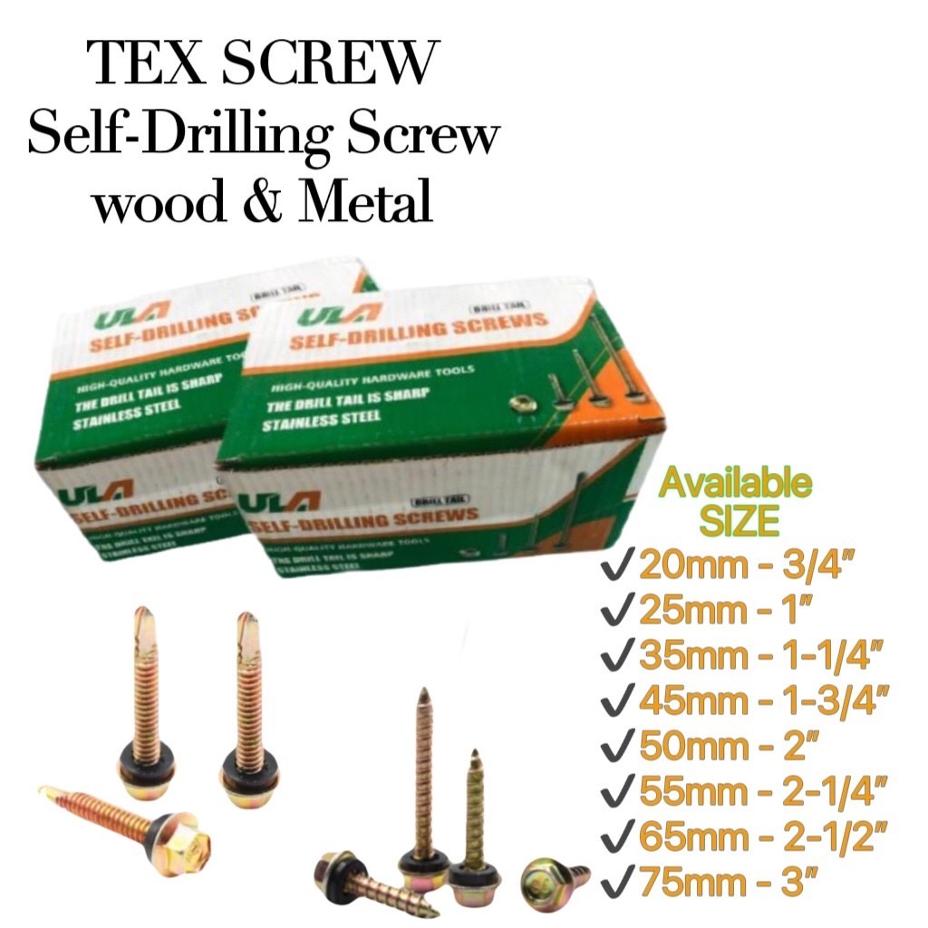 teks screw /texscrew wood & metal/steel per Box | Lazada PH