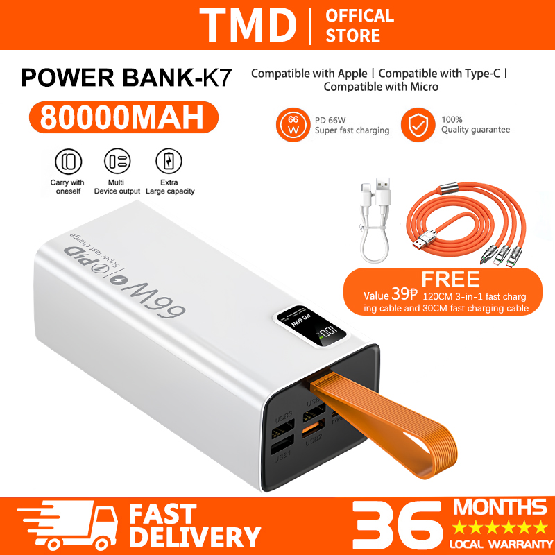TMD PD66W Powerbank heavy duty original K7 fast charging Power bank ...